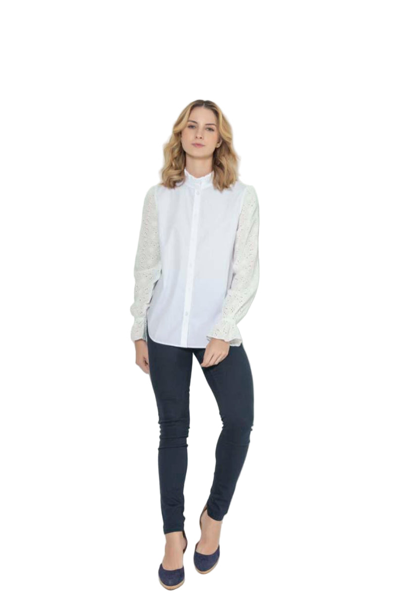 Hartwell Malu Women’s Shirt - New Embroidery White – The Auld Forge ...